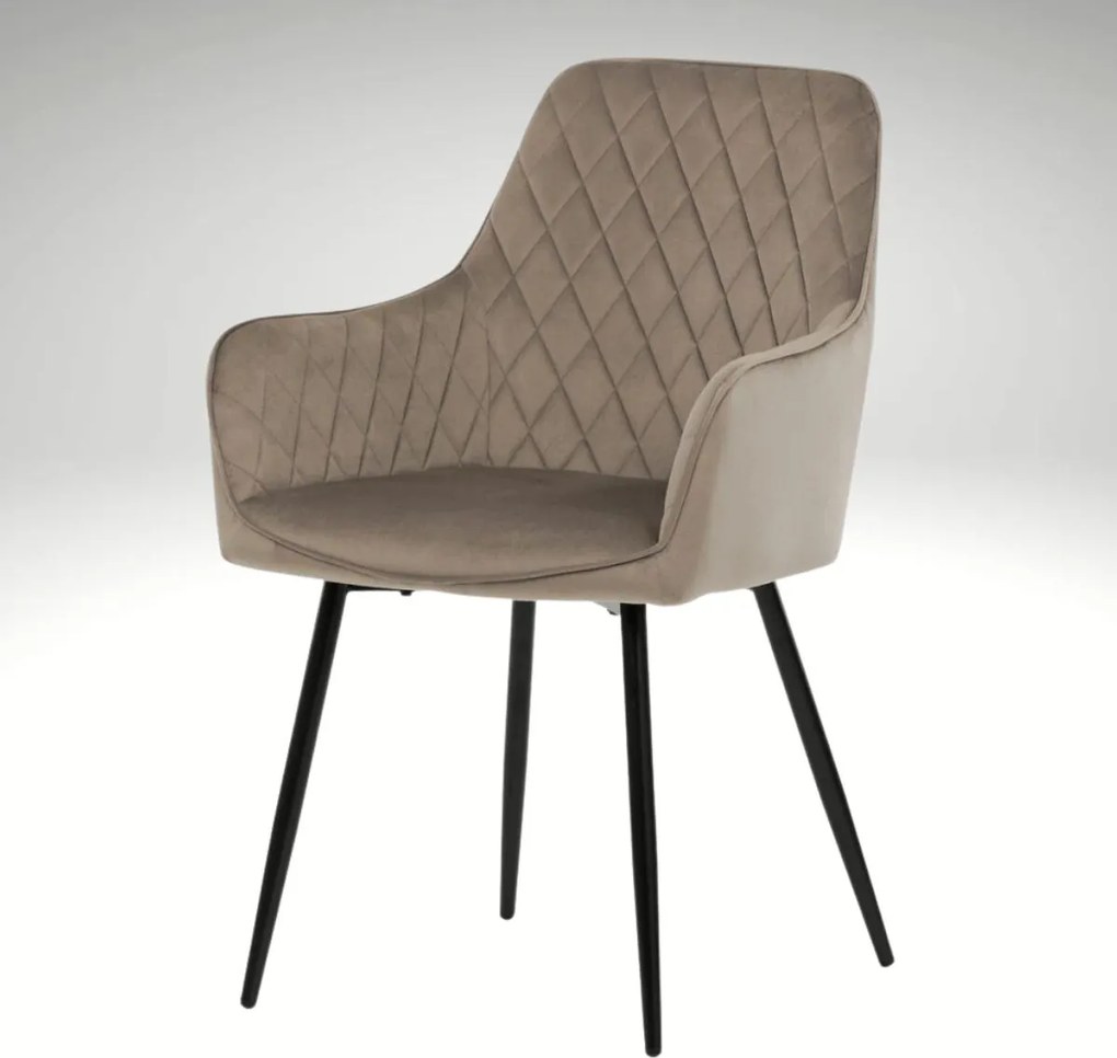 Vikio Jídelní set pro 6 osob 160x90 cm dub noha U béžová židle s područkami VJS166-6CA