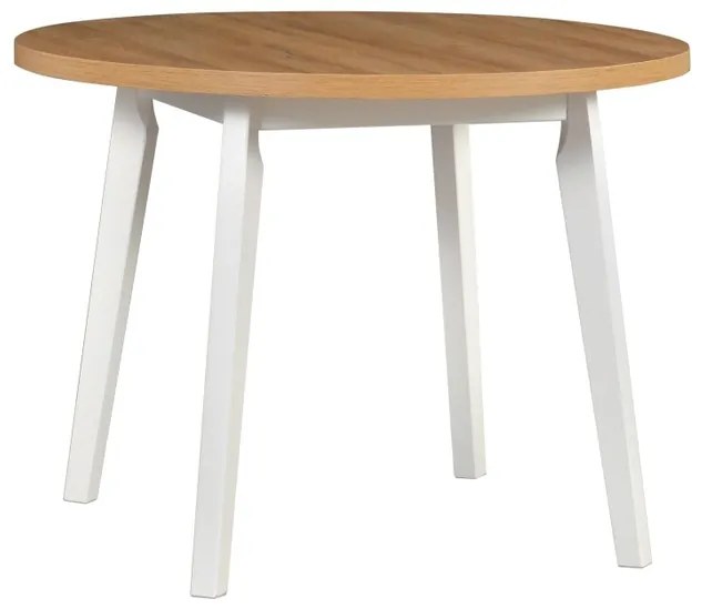 Jídelní stůl OSLO 3 + doprava zdarma deska stolu bílá, podstava stolu ořech, nohy stolu ořech