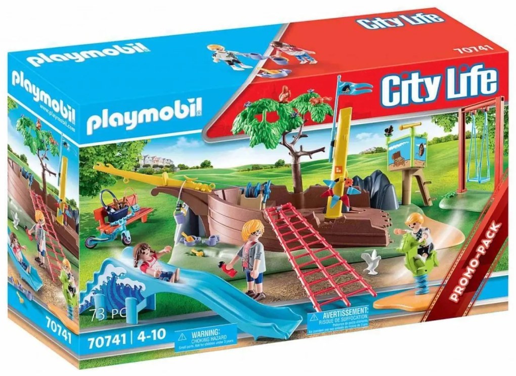 Playmobil city life 70741 dětské hřiště s vrakem lodi