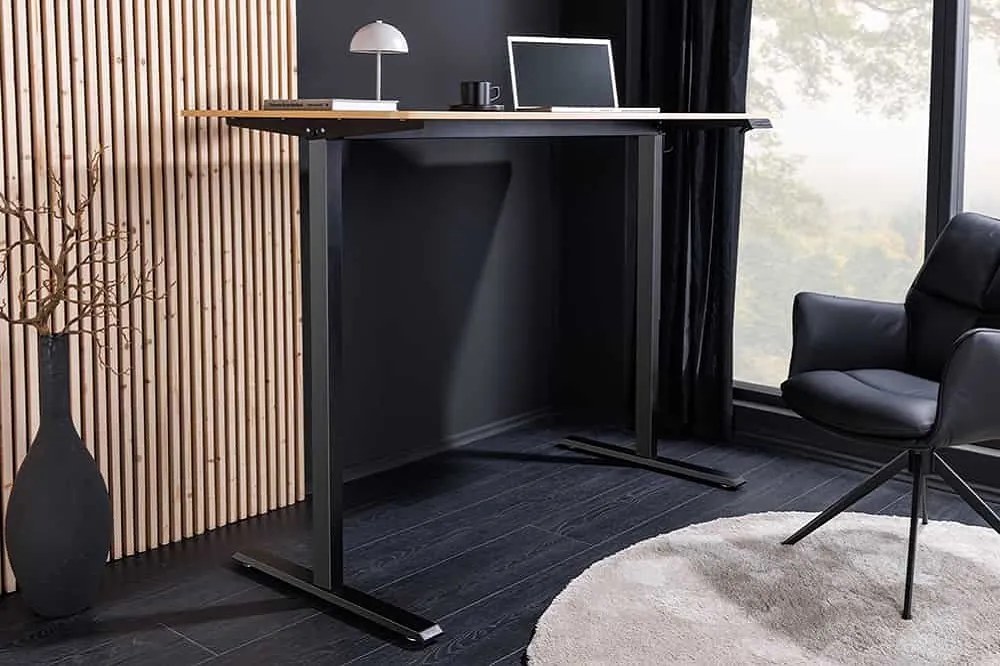 Výškově nastavitelný psací stůl Jayden 120 cm přírodní dub