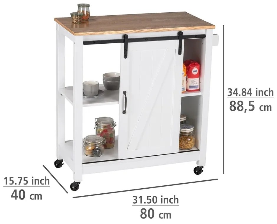 Servírovací stolek na kolečkách 40x80 cm Country House – Wenko