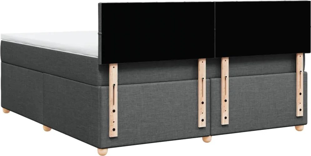 Box spring postel s matrací tmavě šedá 180x200 cm textil 3286760