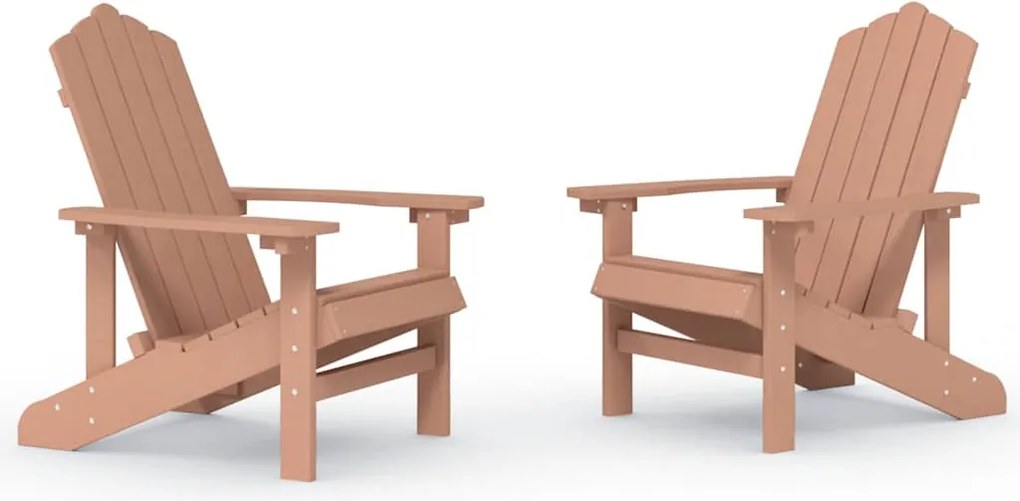 Zahradní křesla Adirondack 2 ks HDPE hnědá 3095694