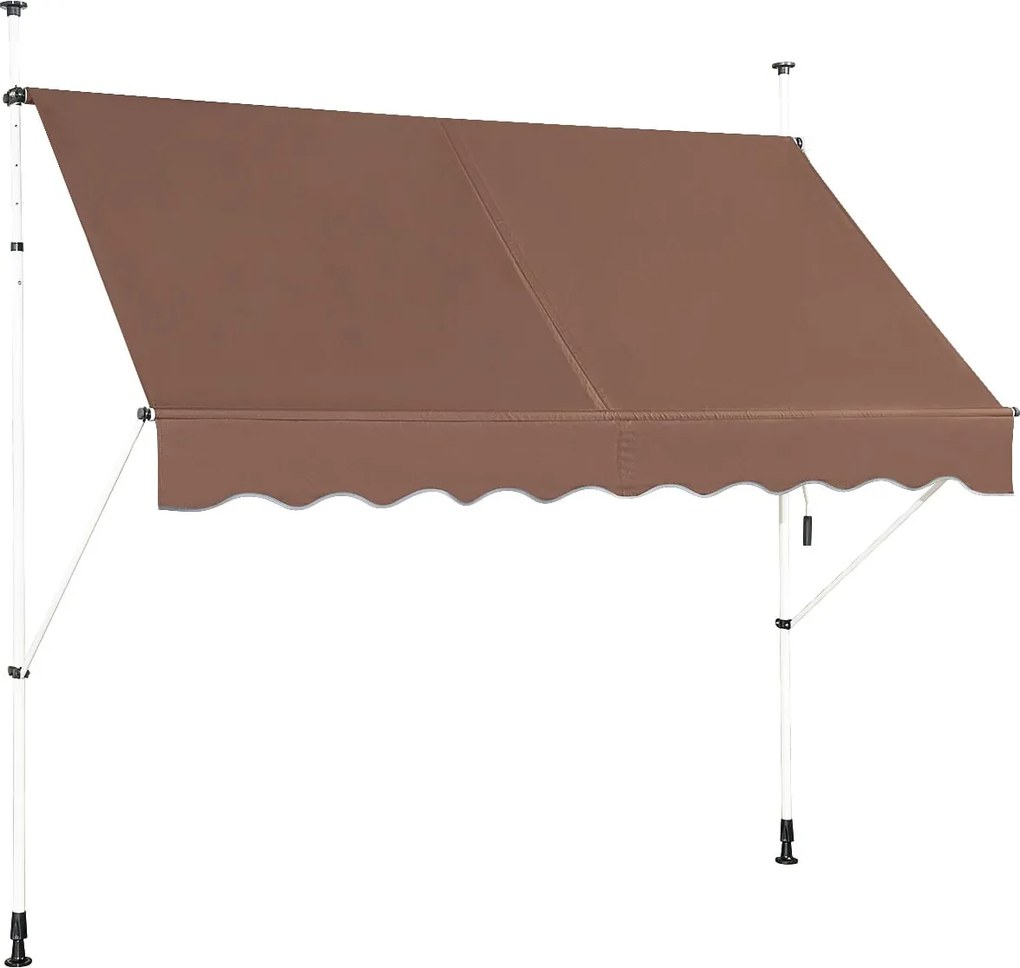 Costway 250 cm široká příchytná markýza bez vrtání, balkonová