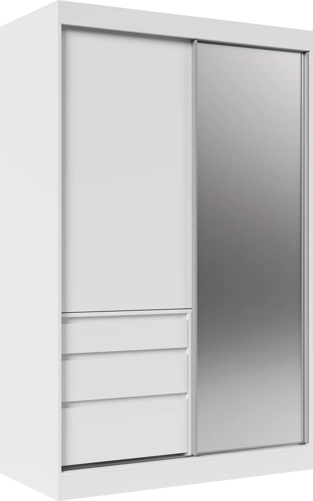ADRK Furniture Posuvná skříň se zrcadlem HAIDAR 140 ADRK-SW-HAI-140-W