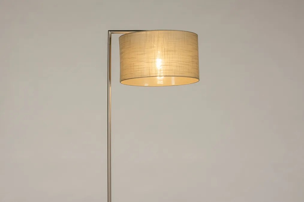 Stojací designová lampa Pallas Silver and Taupe