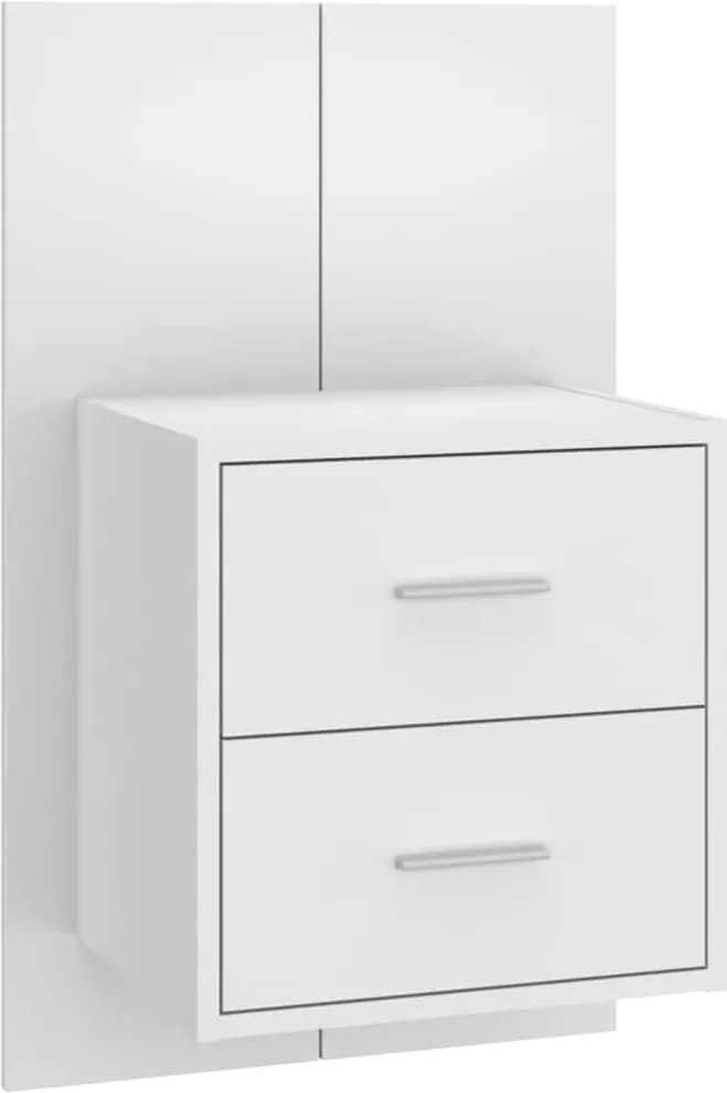 Čelo postele se skříňkami bílé kompozitní dřevo 3115732