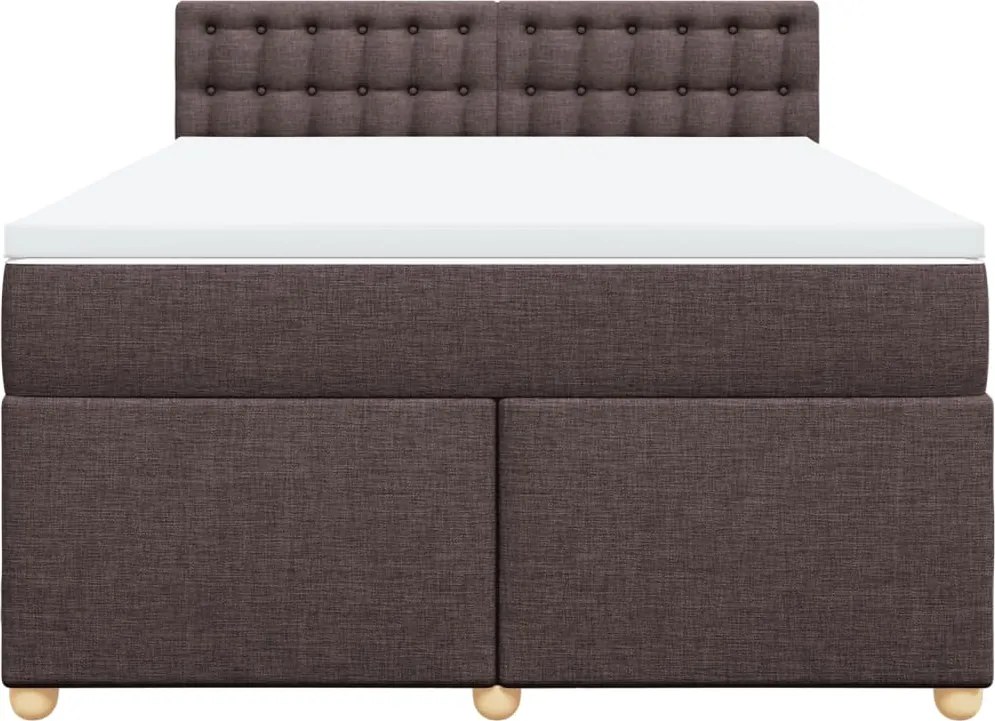 Box spring postel s matrací tmavě hnědá 140x200 cm textil 3286720
