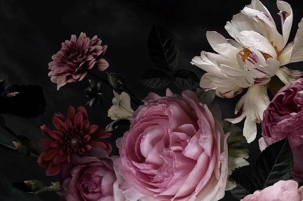 Fototapeta kytice květin v detailním záběru - 150x270