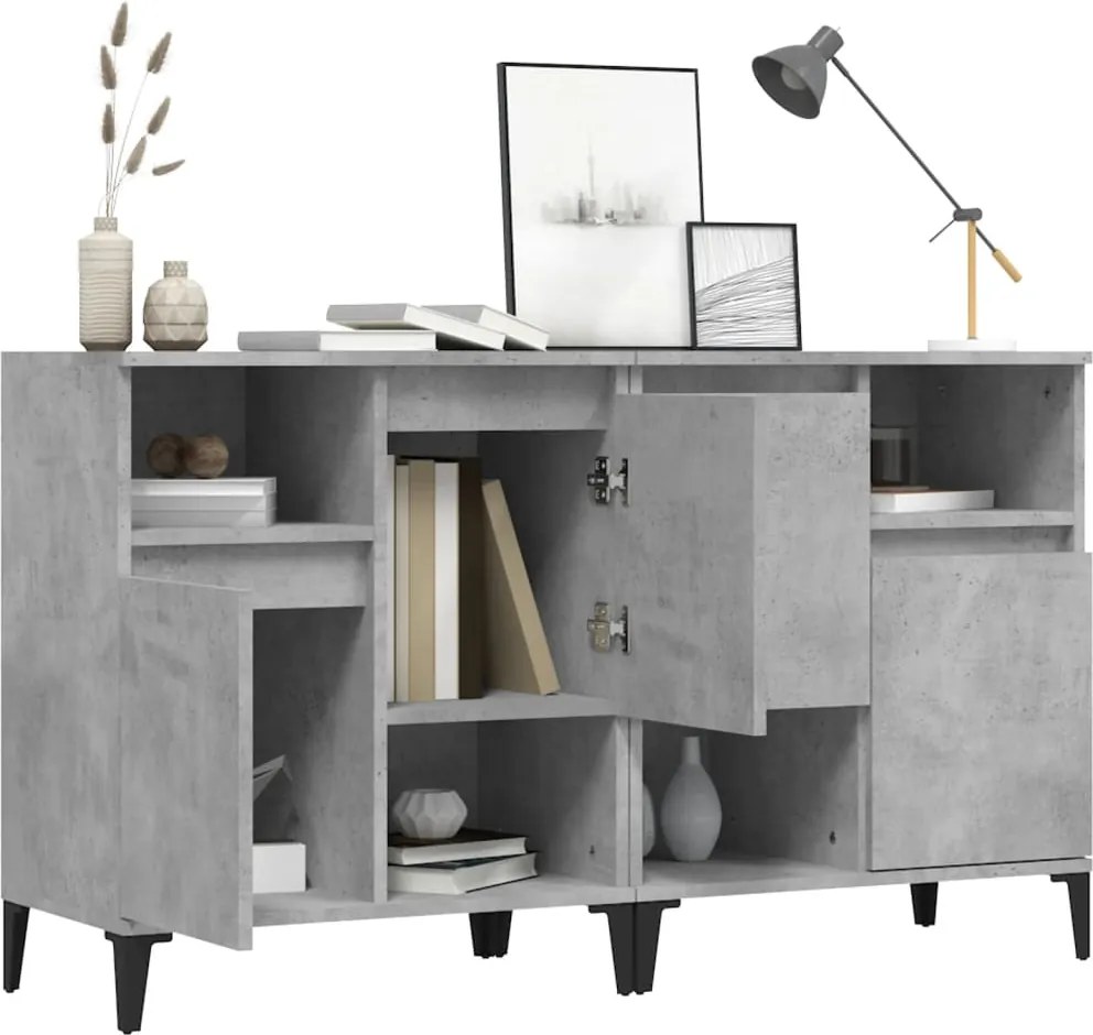 Příborníky 2 ks betonově šedé 60 x 35 x 70 cm kompozitní dřevo 3185731