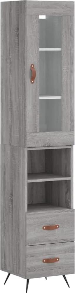 vidaXL Skříň highboard 34,5 x 34 x 180 cm kompozitní dřevo [3199279] Barva: Bílá