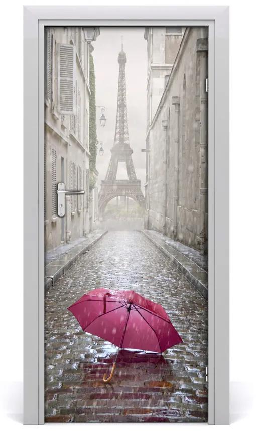Fototapeta samolepící na dveře deštník Francie 75x205 cm