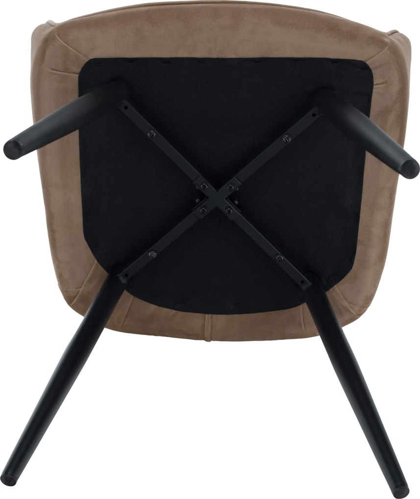 Designové křeslo, světle hnědá Velvet látka, VERIO
