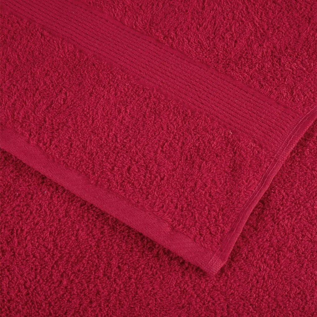 Prémiové osušky SOLUND 10 ks červené 100x150 cm 600 g/m² 137409