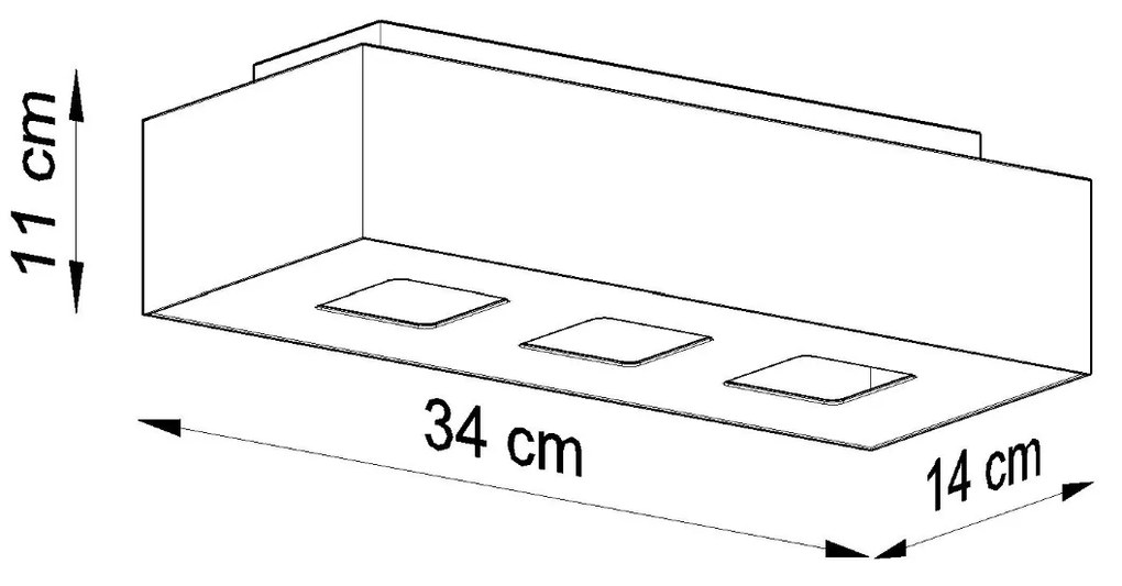 Stropní svítidlo Mono 3, 1x bílé/černé kovové stínítko