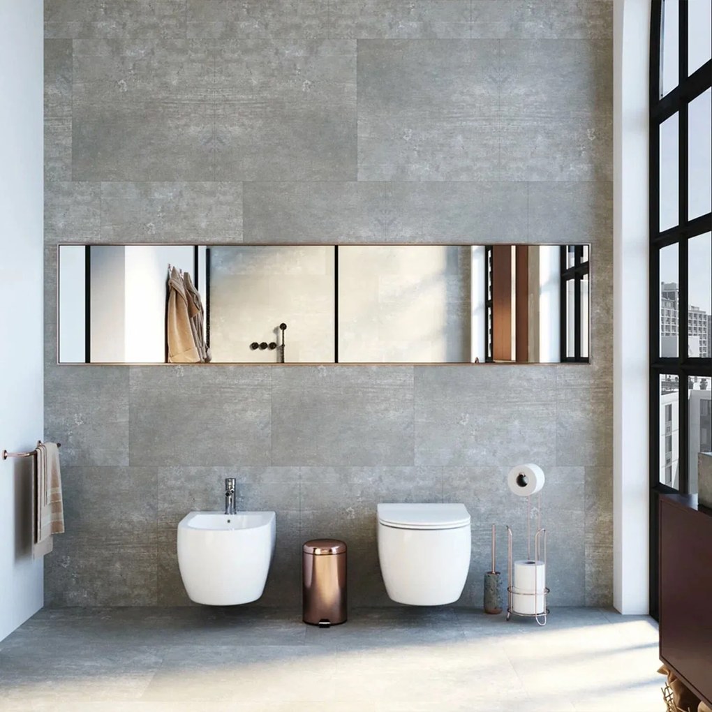 Rea, Sada závěsné WC mísy REA CARLO Flat Mini Rimless + závěsného Bidetu REA CARLO Mini, KPL-C2760