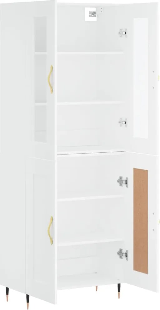 Skříň highboard bílá 69,5 x 34 x 180 cm kompozitní dřevo 3198321
