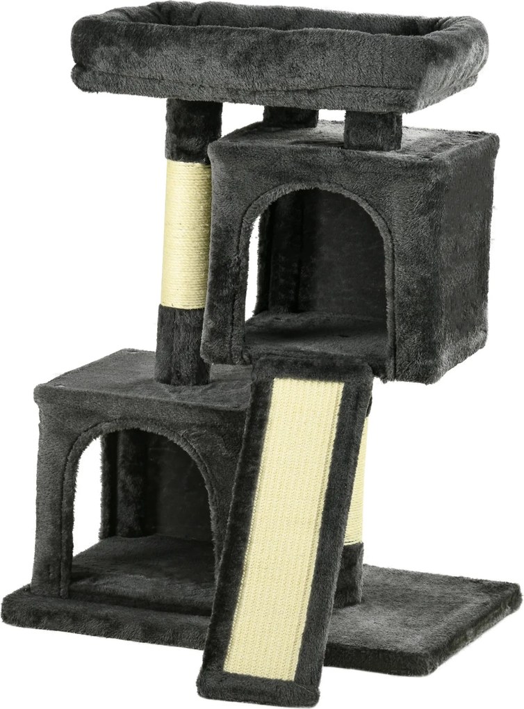 PawHut 83 cm kočičí strom pro malé kočky se sisalovými sloupky, škrabací strom pro kočky, lezecký strom pro kočky, kočičí nábytek pro hru pro malé koč