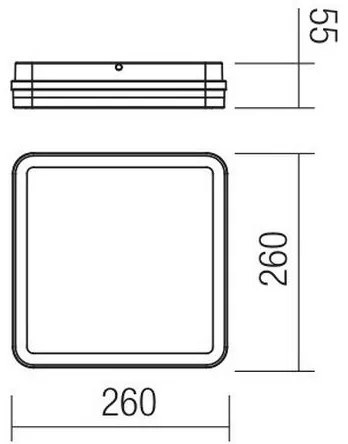 Redo 90292 - LED Venkovní stropní svítidlo se senzorem ISOLA LED/24W/230V IP54