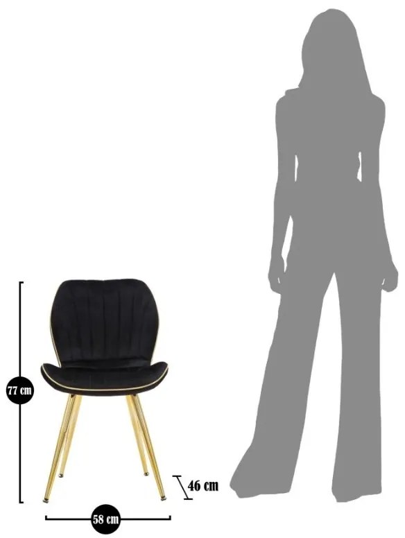 Designová jídelní židle Dandelion II černá