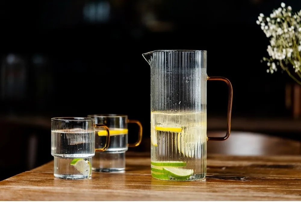 Žluté skleněné hrnky v sadě 2 ks na cappuccino 350 ml Livio – Vialli Design