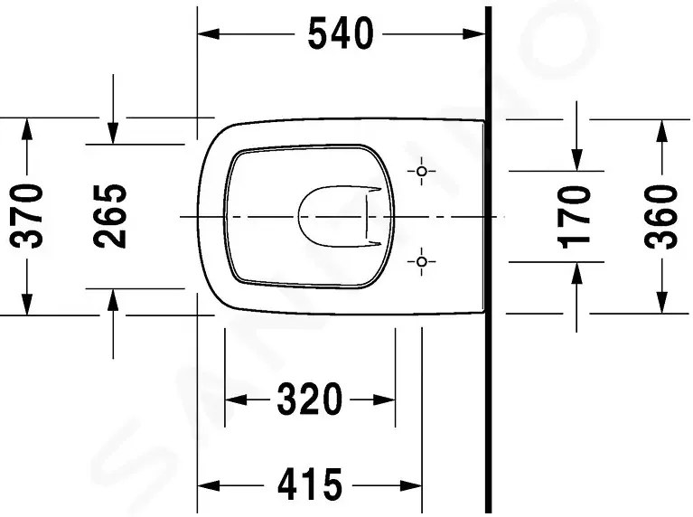 DURAVIT - DuraStyle Závěsné WC, bílá (2536090000)