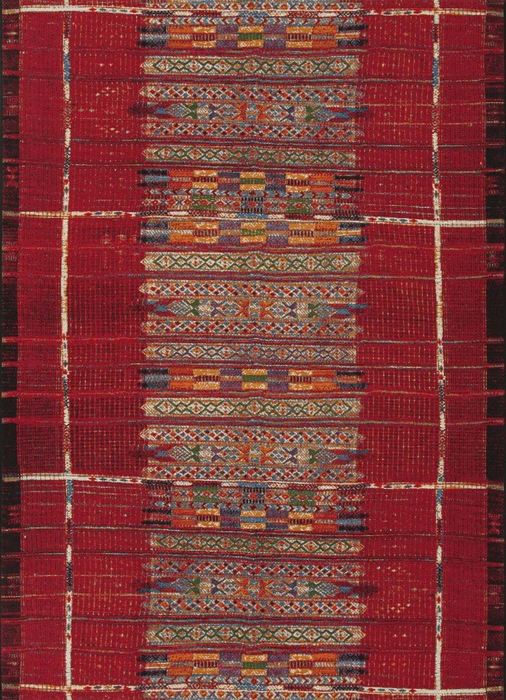 Oriental Weavers, Kusový koberec Zoya 821 R – na ven i na doma, 120x180, červená, chodba / předsíň