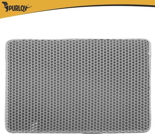 Podložka před kočičí toaletu zadržující nečistoty 60 x 45 cm – šedá