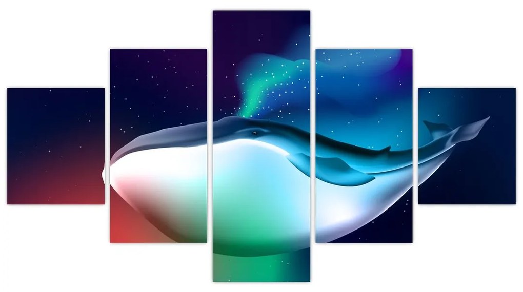 Obraz - Vesmírná velryba (125x70 cm)