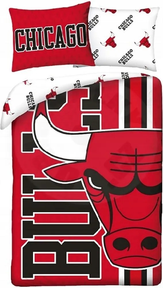 Oboustranné ložní povlečení z mikrovlákna Chicago Bulls - NBA - 70x90 cm + 140x200 cm