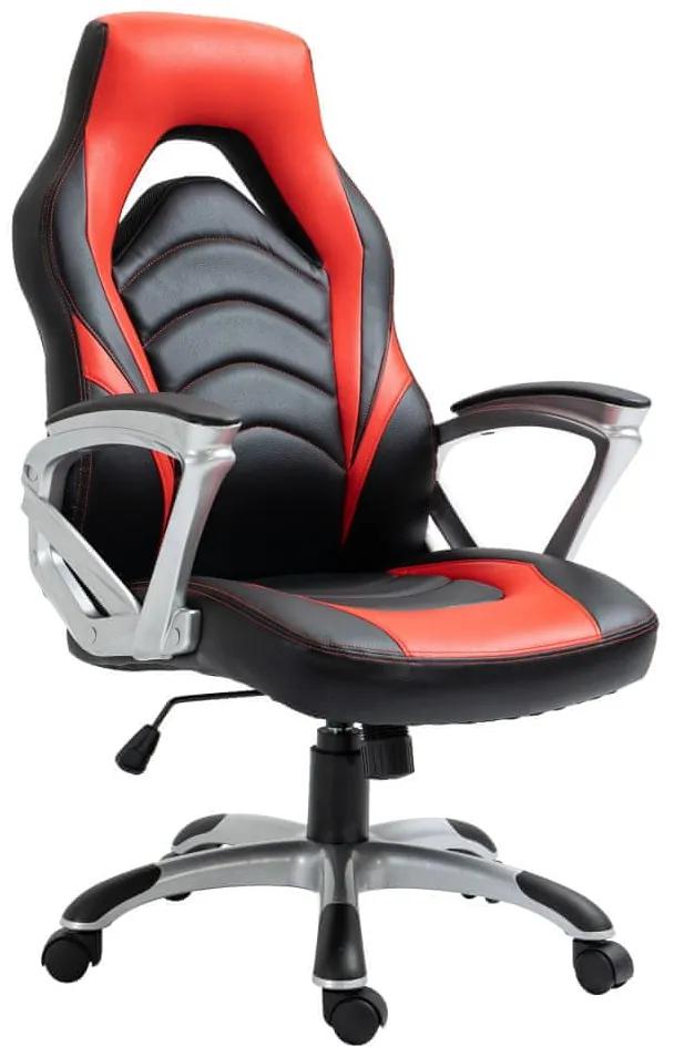 Bhm germany Kancelářská židle Foxton, syntetická kůže, červená