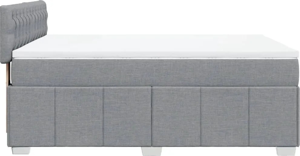 Box spring postel s matrací světle šedá 160 x 200 cm textil 3289426