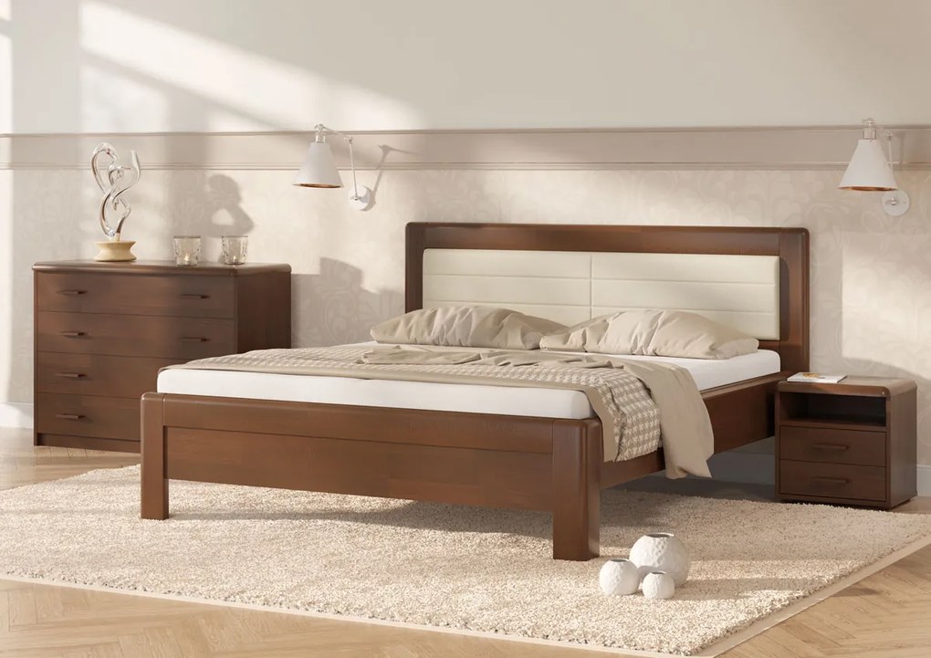 BMB Adriana Star postel - buk Moření: Bílá, Provedení: Buk průběžný, Typ: 2 řady kostek, Rozměr: 160 x 200 cm