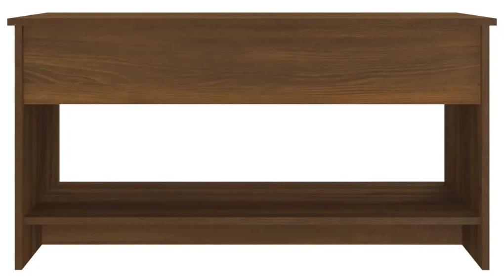 Konferenční stolek hnědý dub 102x50x52,5 cm kompozitní dřevo - Default Title
