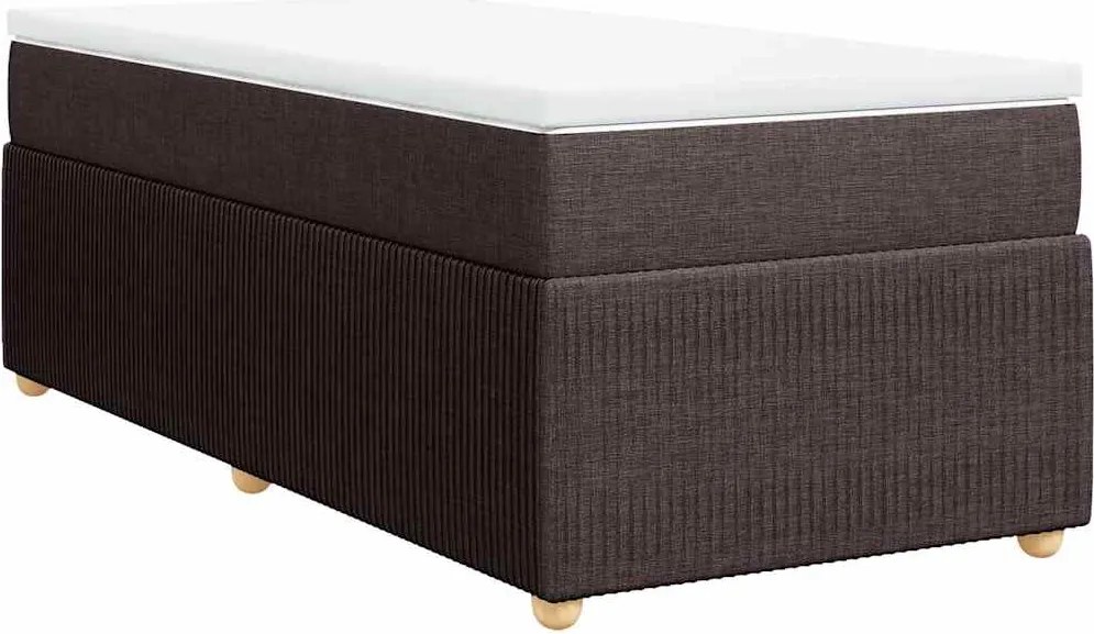 Box spring postel s matrací tmavě hnědá 80x200 cm textil 3285528