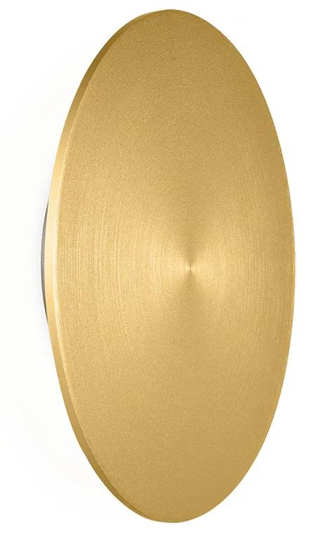Designové nástěnné svítidlo Miles Round  Designové nástěnné svítidlo Miles Round Dekor: Hliník - zlatá, Průměr: 260 mm, Teplota chromatičnosti: 2700…