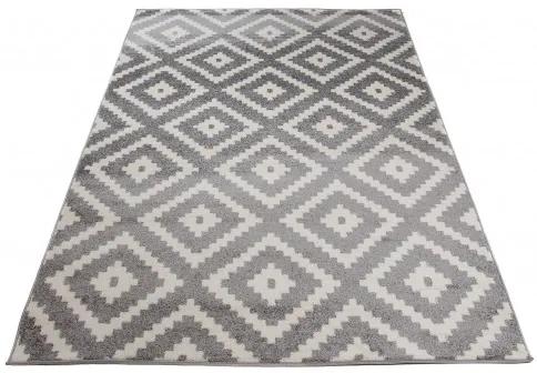 Moderní kusový koberec MAROKO L885A šedý bílý Rozměr: 60x100 cm