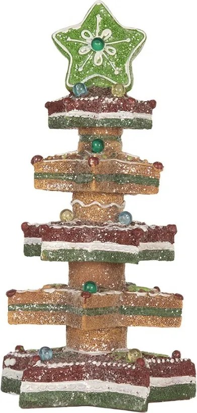 Dekorace svítící stromek z hvězd Gingerbread Tree - 15*15*29 cm / 3*AAA