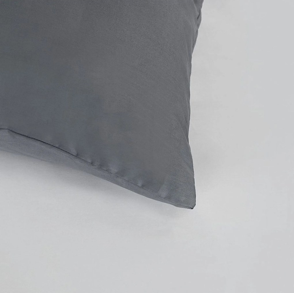 Saténové povlečení LUXURY COLLECTION tmavě šedé/světle šedé - 1x 220/200, 2x 70/90cm