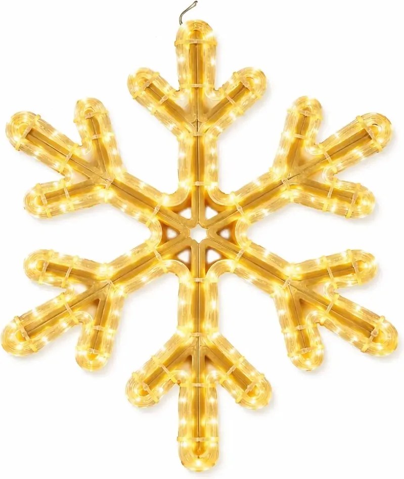 Easy Fix 2D LED světelná vločka XXI, Ø 50 cm, teple bílá, závěsný, 3D tisk