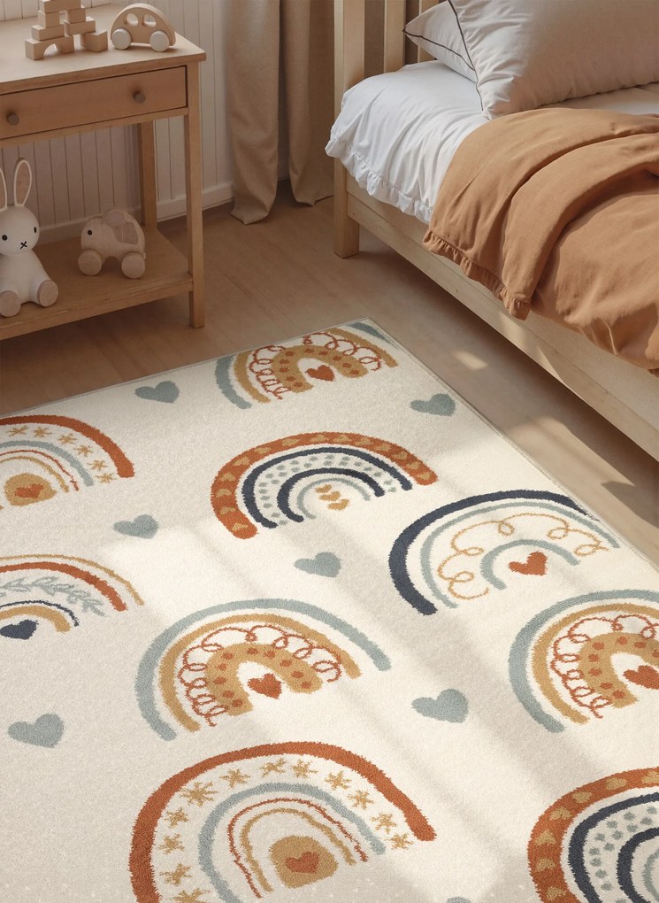Hanse Home, Dětský koberec Adventures 106415 Cream Multicolor, 120x170, vícebarevná, dětský pokoj