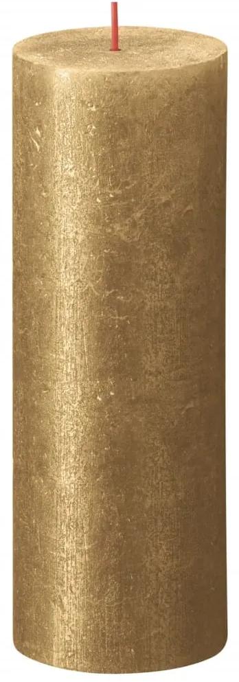 Bolsius Rustikální válcová svíčka Shimmer 4 ks 190 x 68 mm zlatá - Default Title