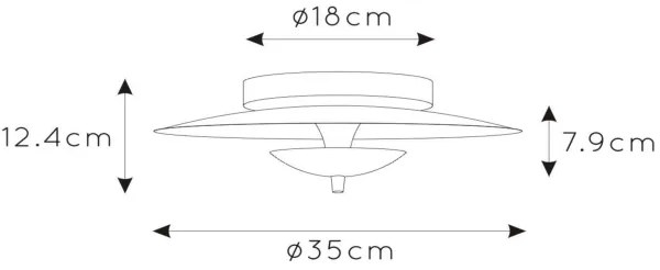 Lucide 30161/09/30 - LED Stmívatelné stropní svítidlo VULCAN LED/9W/230V černá