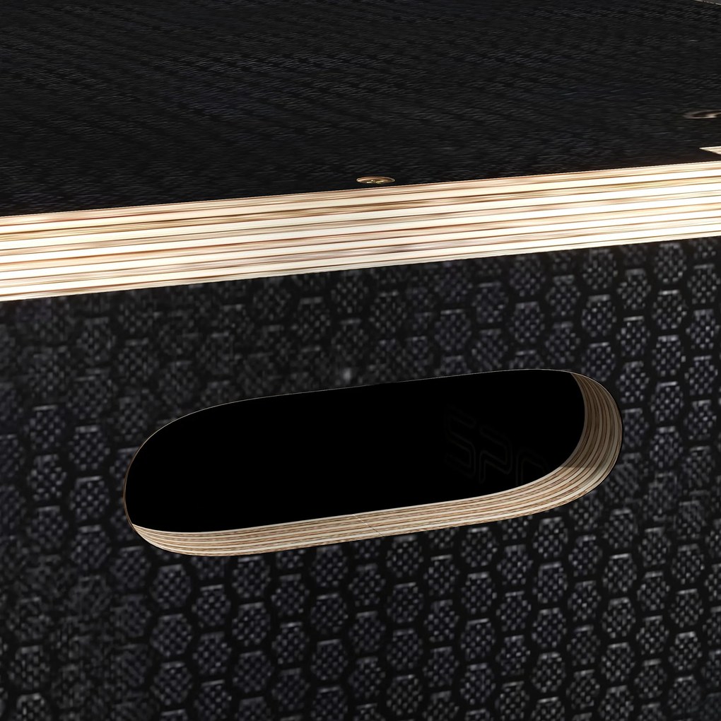 SPORTNOW Plyo box/jump box, robustní, 40,5 x 35,5 x 30,5 cm, černý, rukojeť 10x3,5 cm, do 120 kg