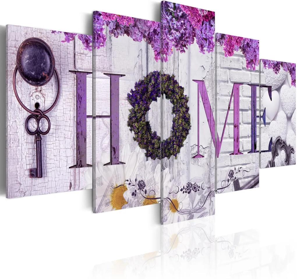 Obraz - Purple House - 100x50