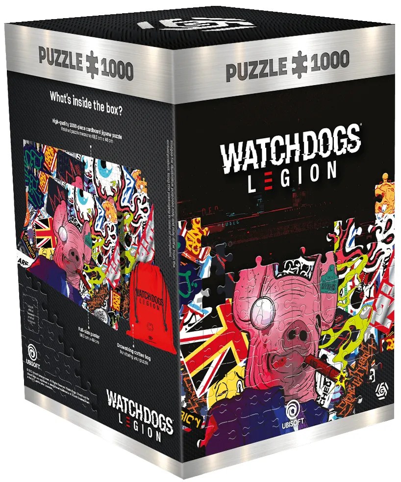 Good loot puzzle watch dogs: legion - pig mask 1000 dílků
