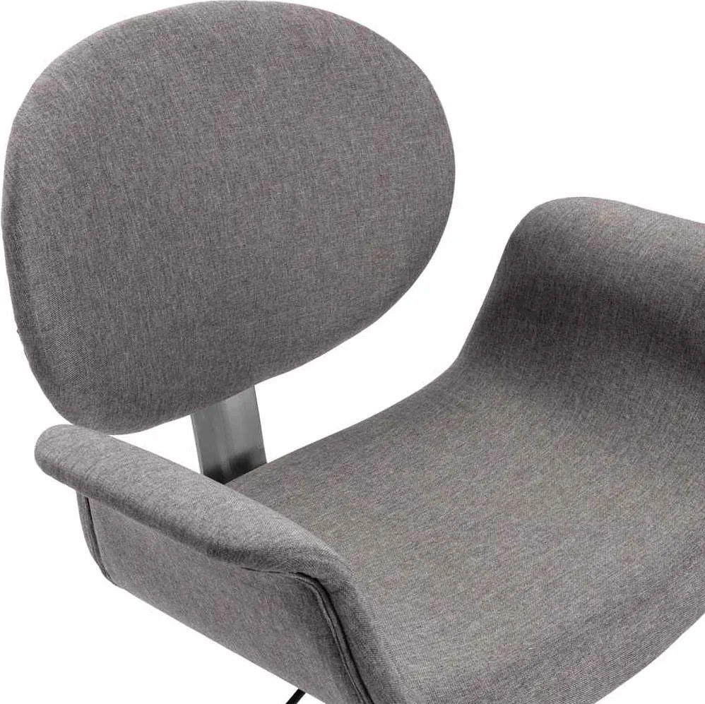 Otočná jídelní židle šedá textil 287395