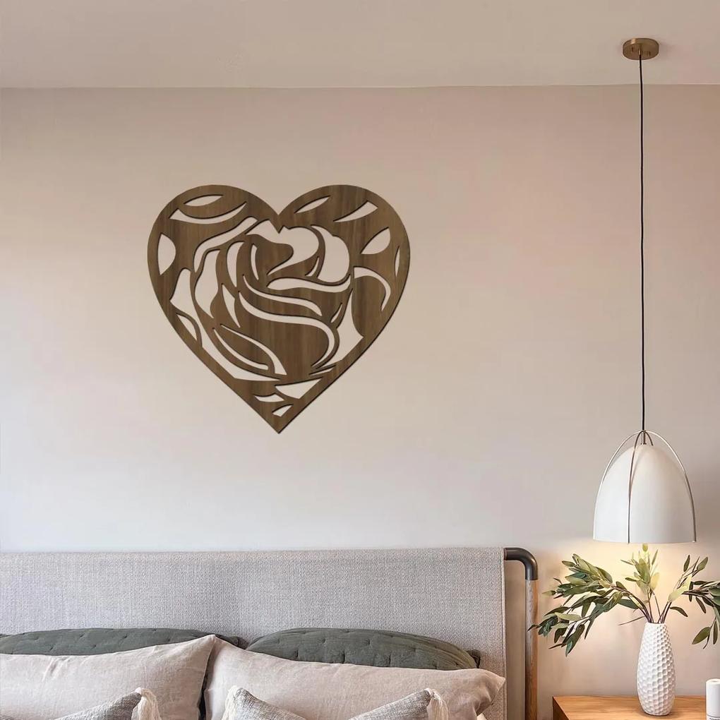 dřevo života Dřevěné srdce - LOVE Barevný vzor: Bílá, Rozměry (cm): 60x57