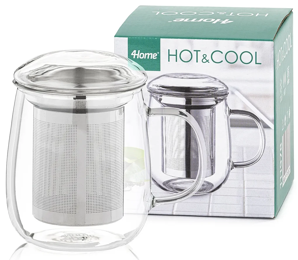 4Home Hrnek na čaj se sítkem Hot&Cool 330 ml | BIANO