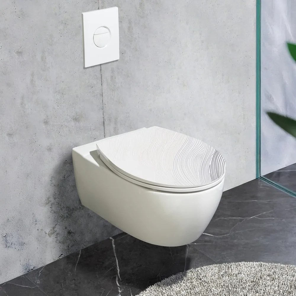 Záchodové prkénko s automatickým zavíráním 38 x 44,5 cm Menin – Wenko